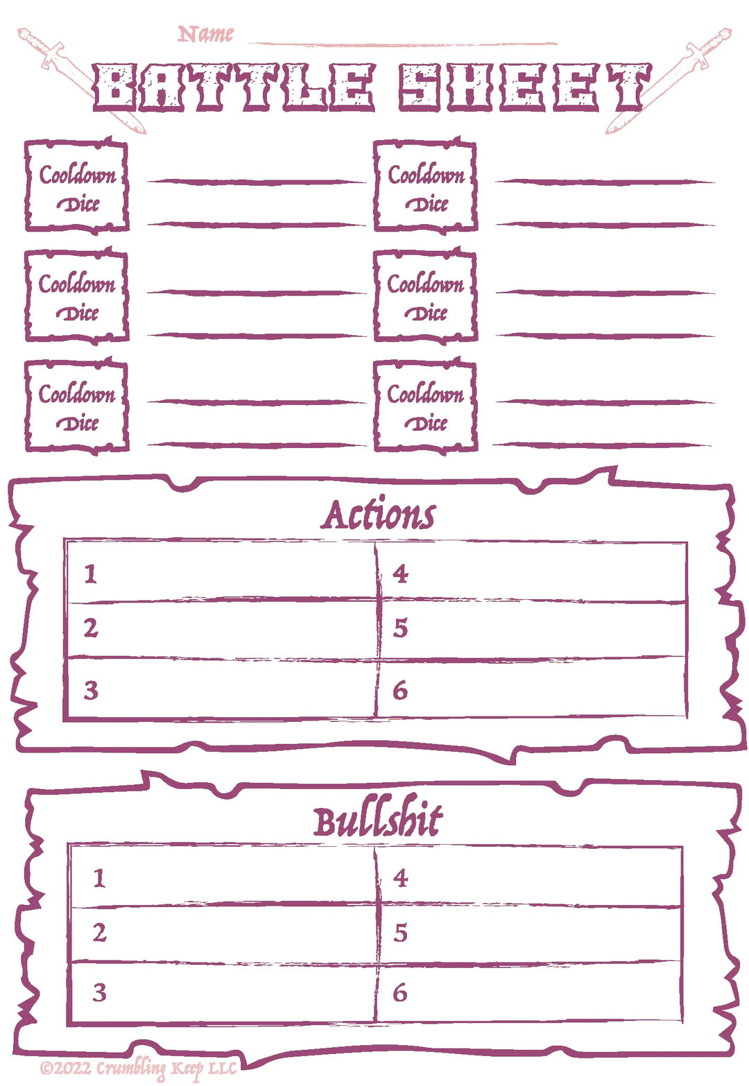 Marching Order - BATTLE SHEETS – Pit of Infinite Shadow